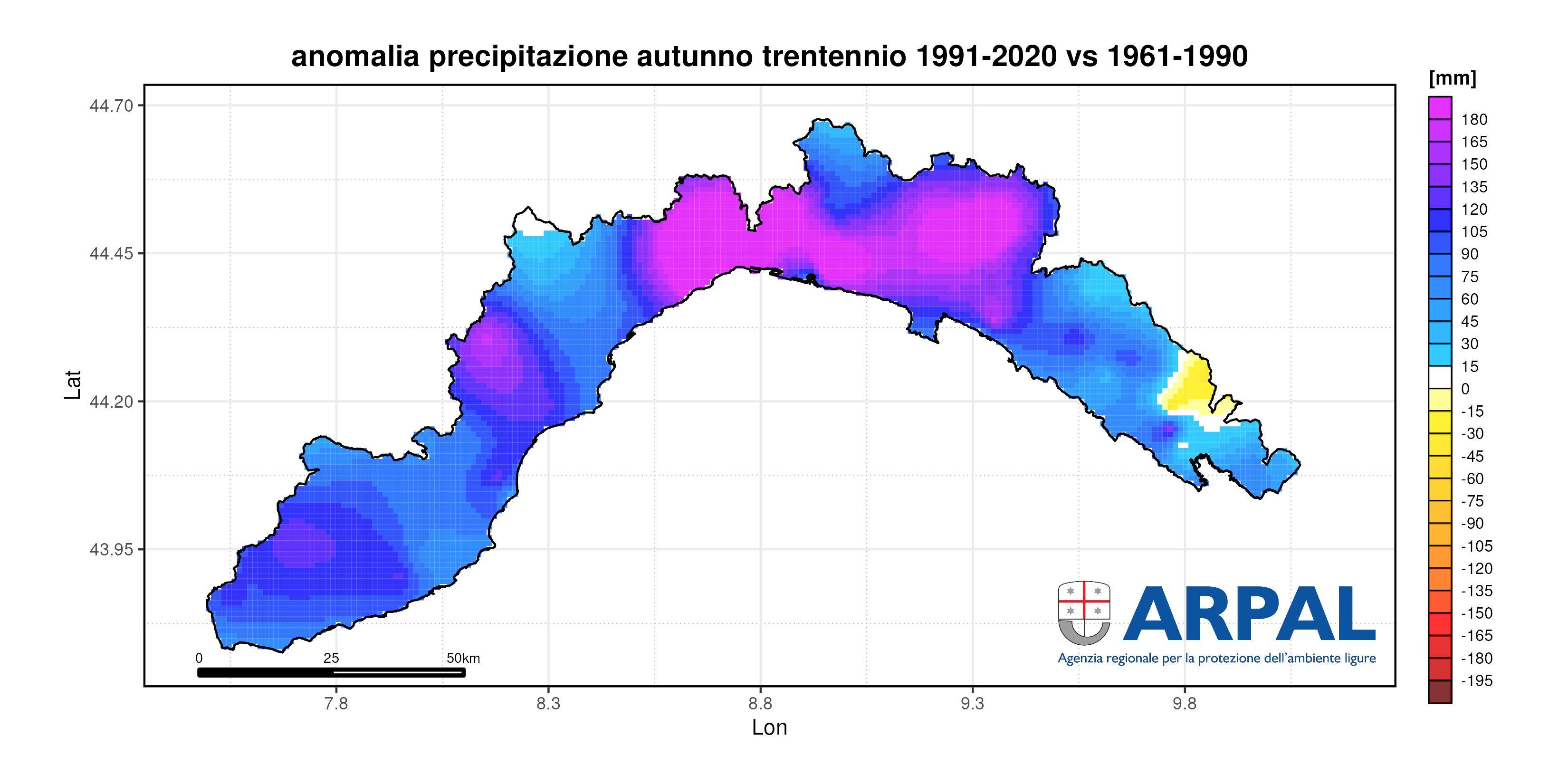 Meteo - Mappe e Anomalia - Arpal Liguria